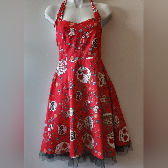Oten | Dresses | Oten Sugar Skull Day Of The Dead Dia De Los Muertos ...